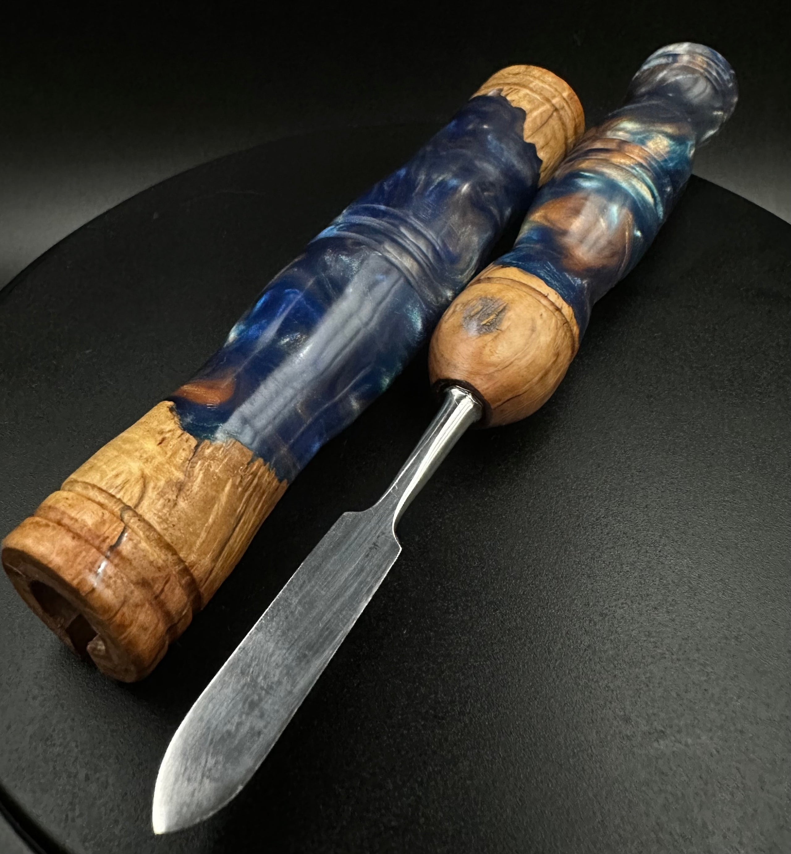 Set Hybrid Blue & Gold - Coil Handle & Dab Tool | DFreeZ Designs