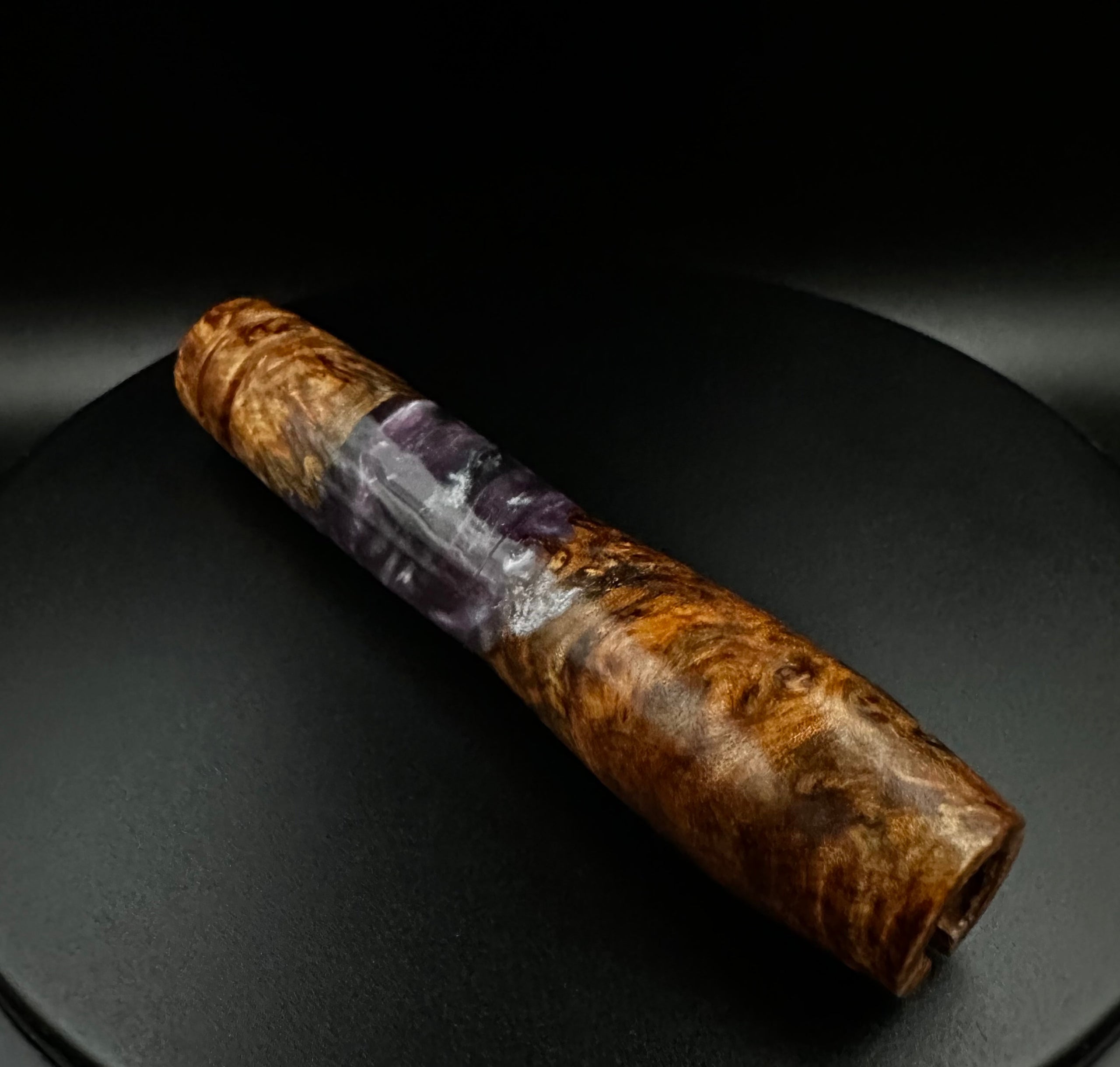Coil Handle - Burl with Purple Swirls | DFreeZ Designs